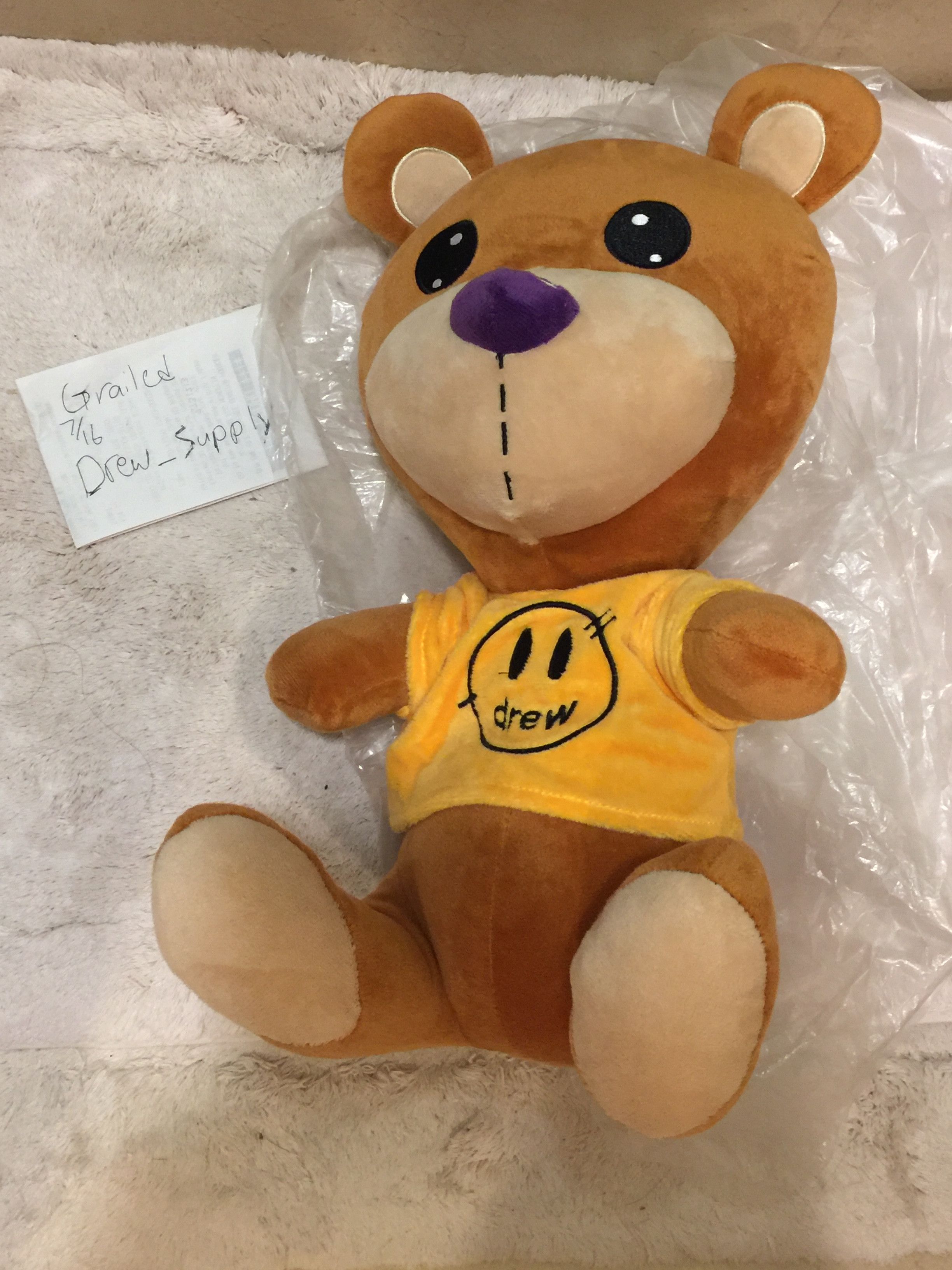 Drew House Theodore Plush Teddy Bear Toy Drew House Bieber Smile | Grailed
