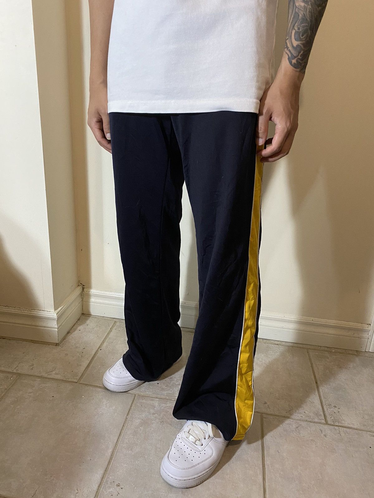 Puma Medium Puma Black/Yellow Track Pants | Grailed