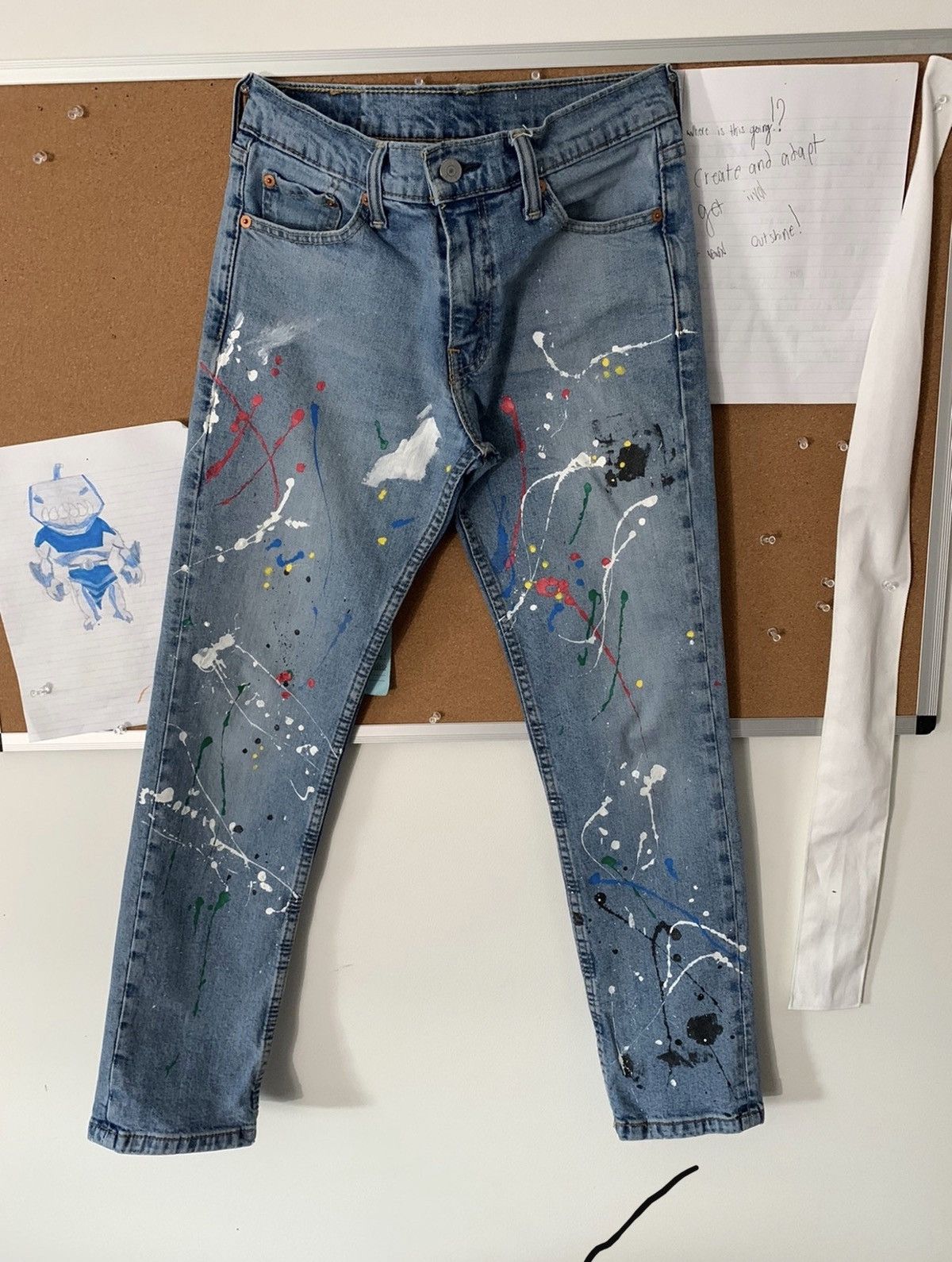 Levi's custom levis paint splattered jeans inspired by number nine ...