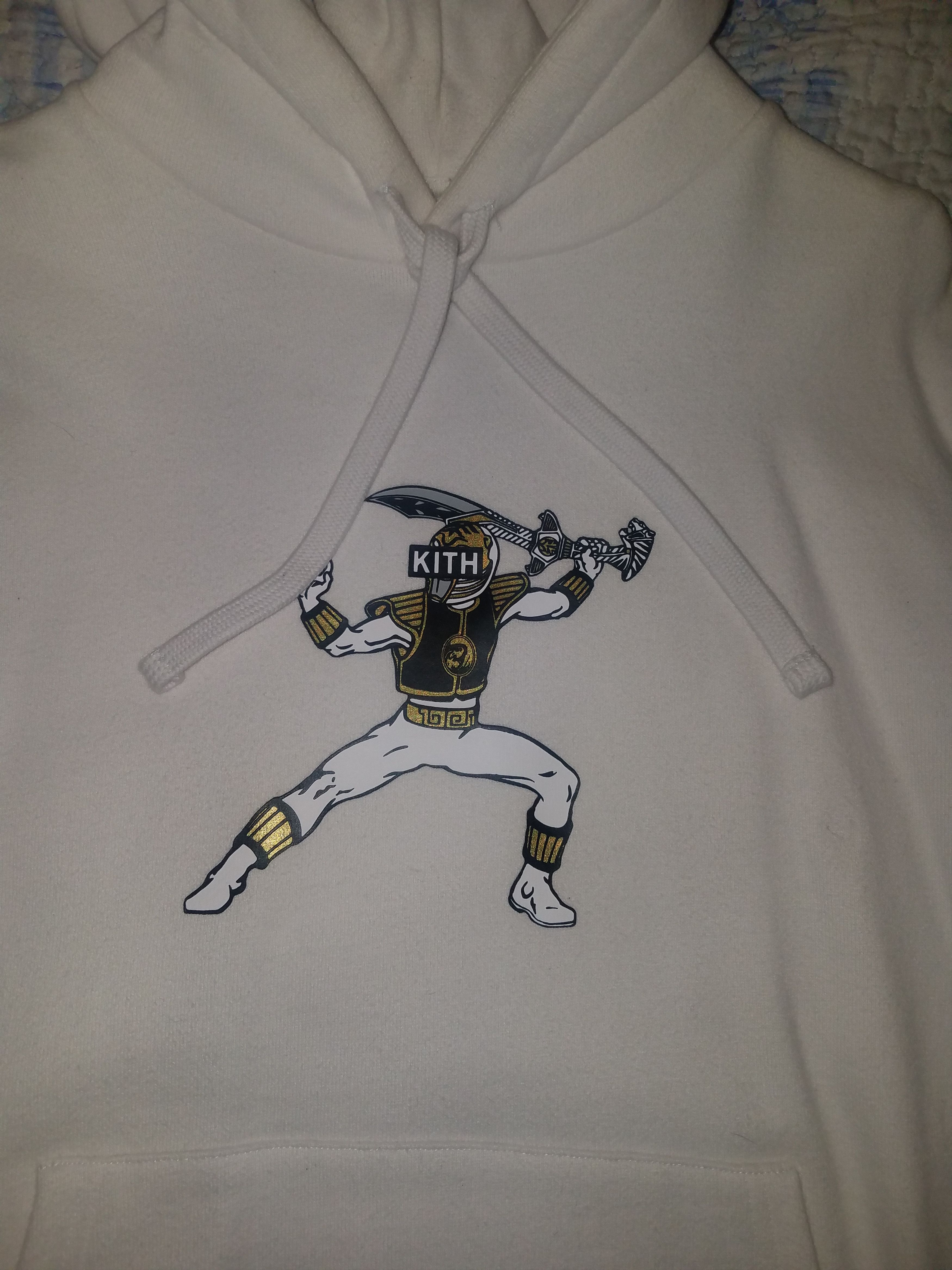 Kith white power ranger hoodie | Grailed