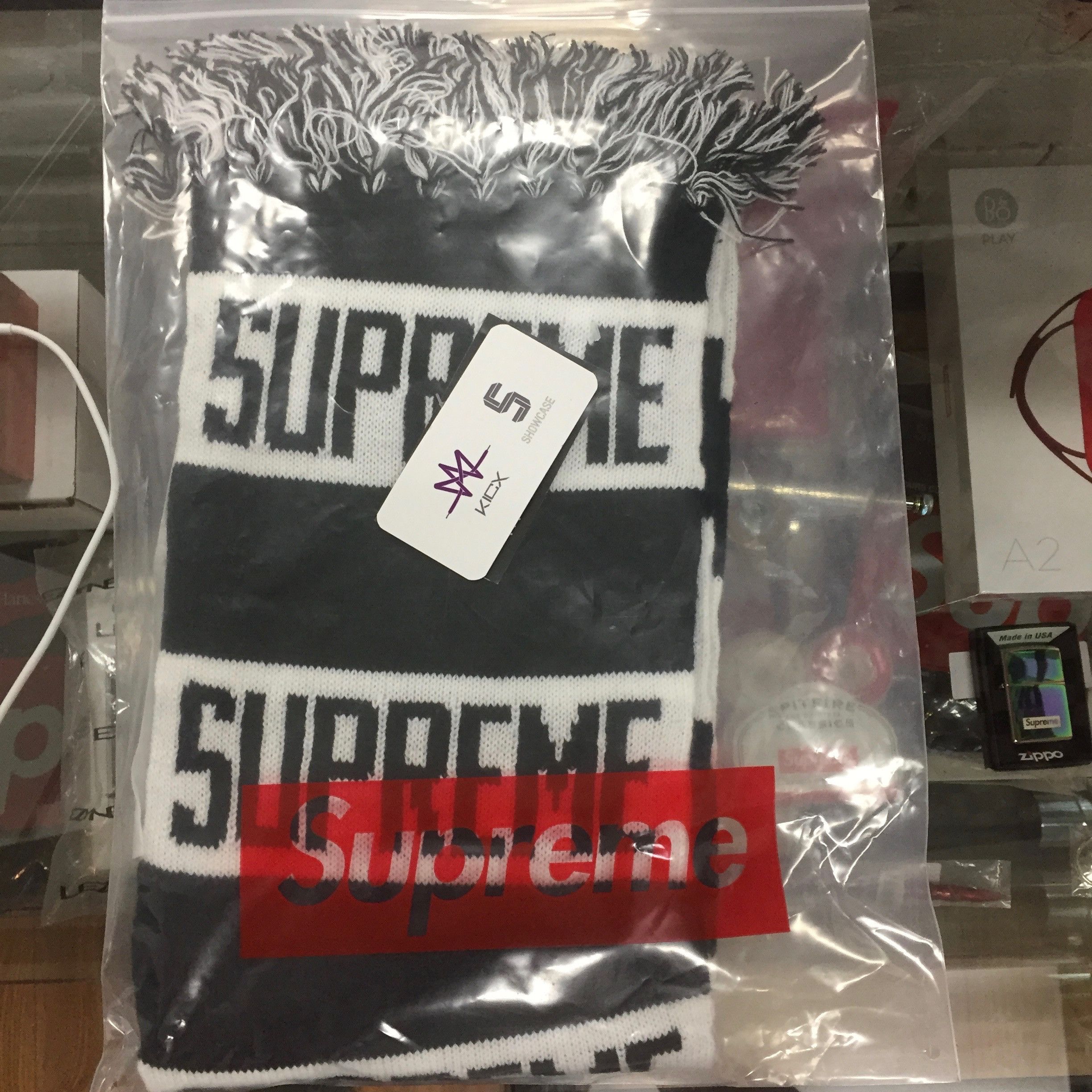 Supreme Supreme Bar Logo Scarf | Grailed