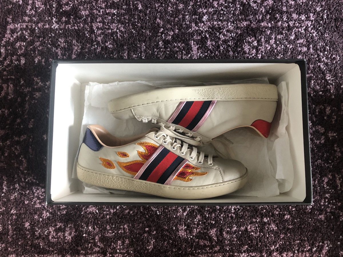 Gucci Ace Low Flames | Grailed