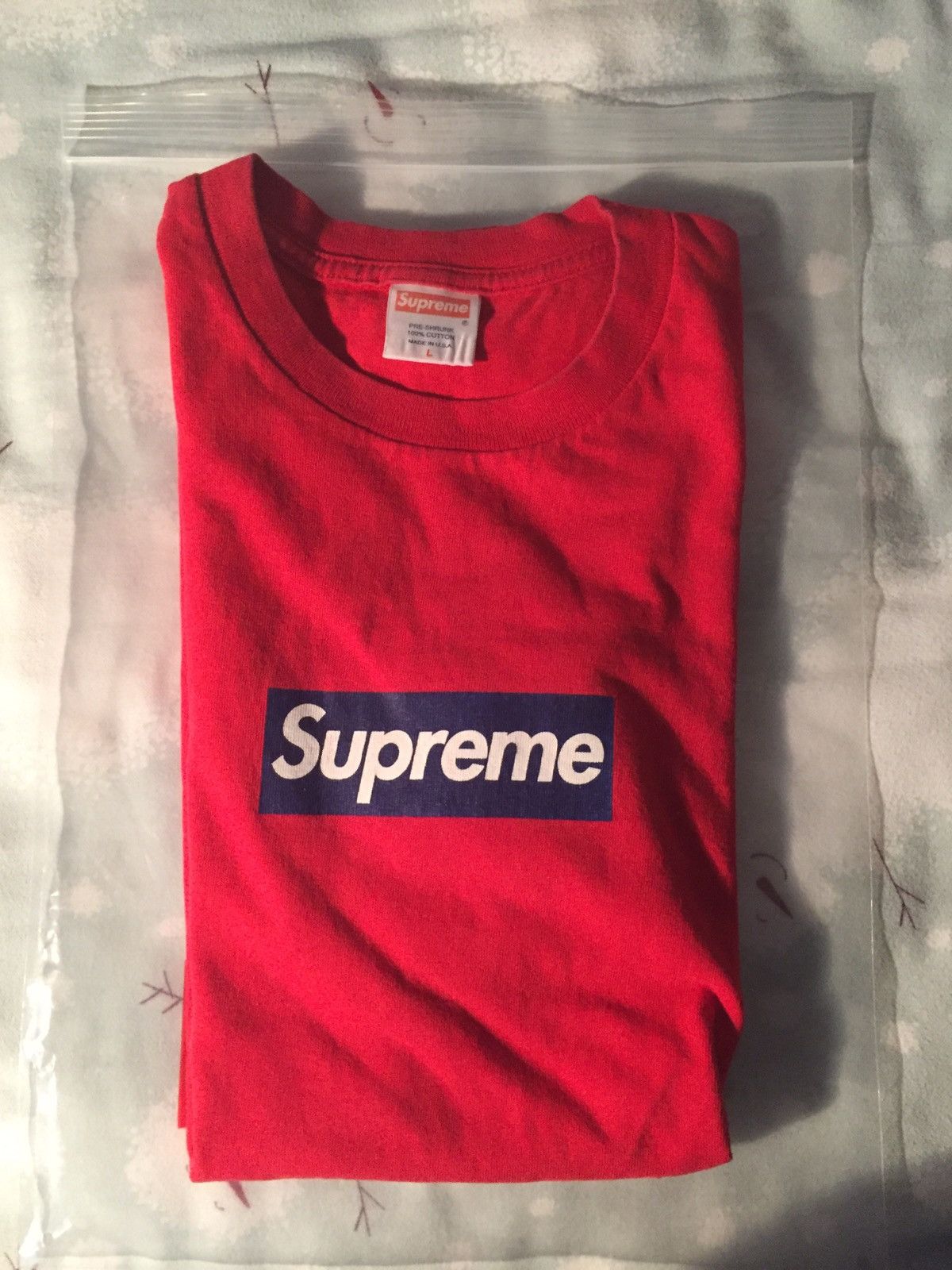 Supreme 2005 Navy On Red Box Logo | Grailed