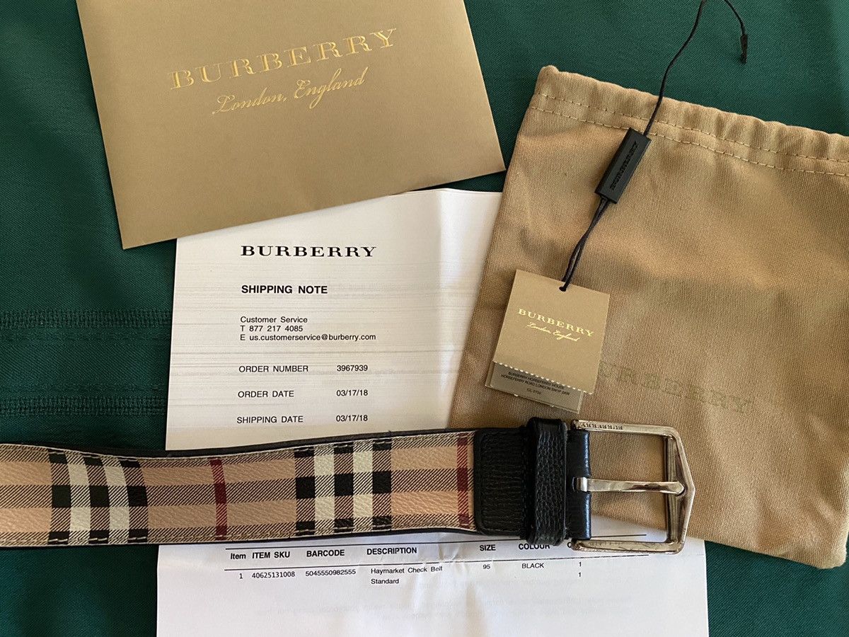 Burberry Burberry Haymarket Check Belt - OG RECEIPT + DUST BAG | Grailed