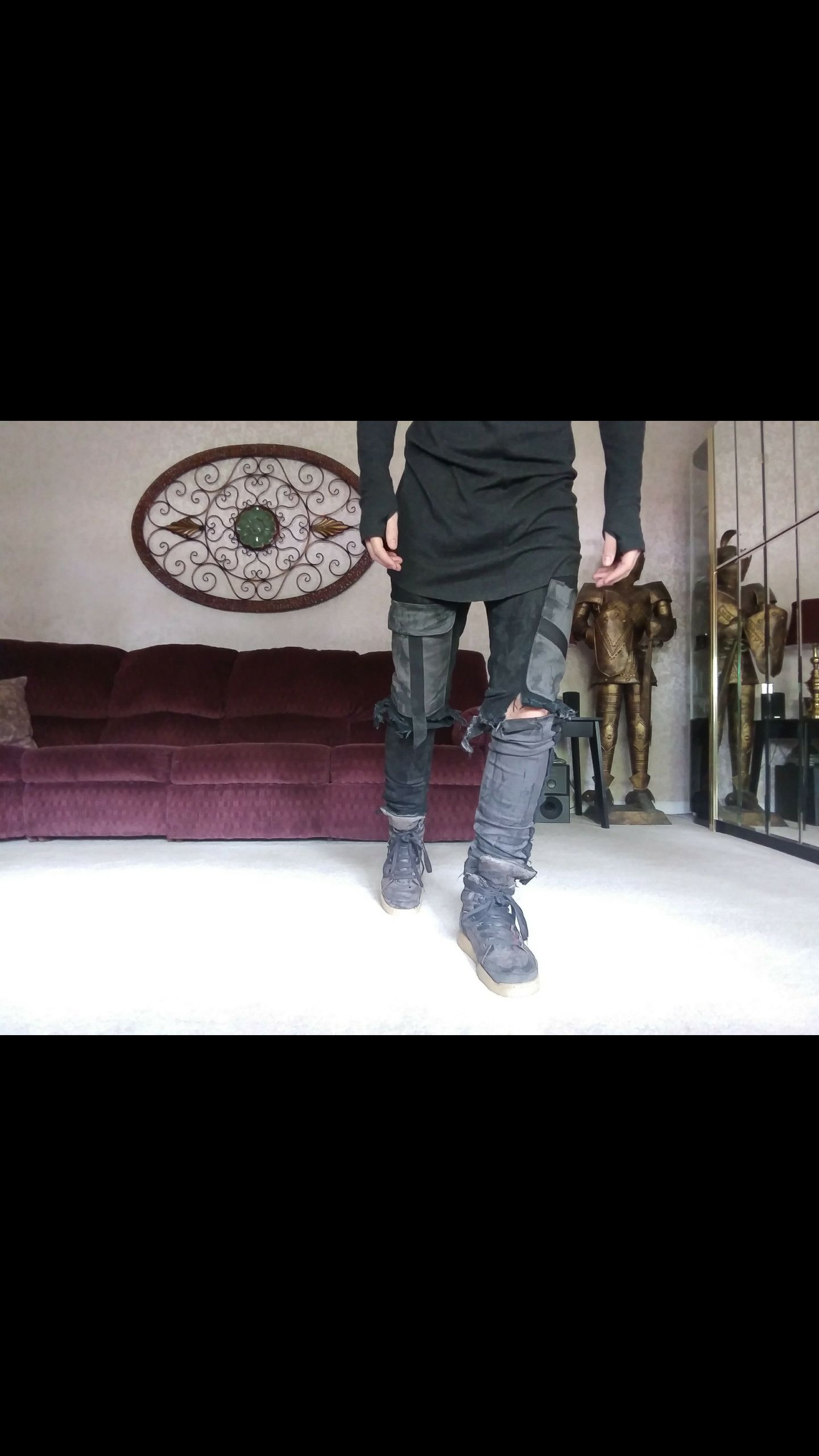 Diet Butcher Slim Skin DBSS high top sneaker in Destroyed Elk | Grailed