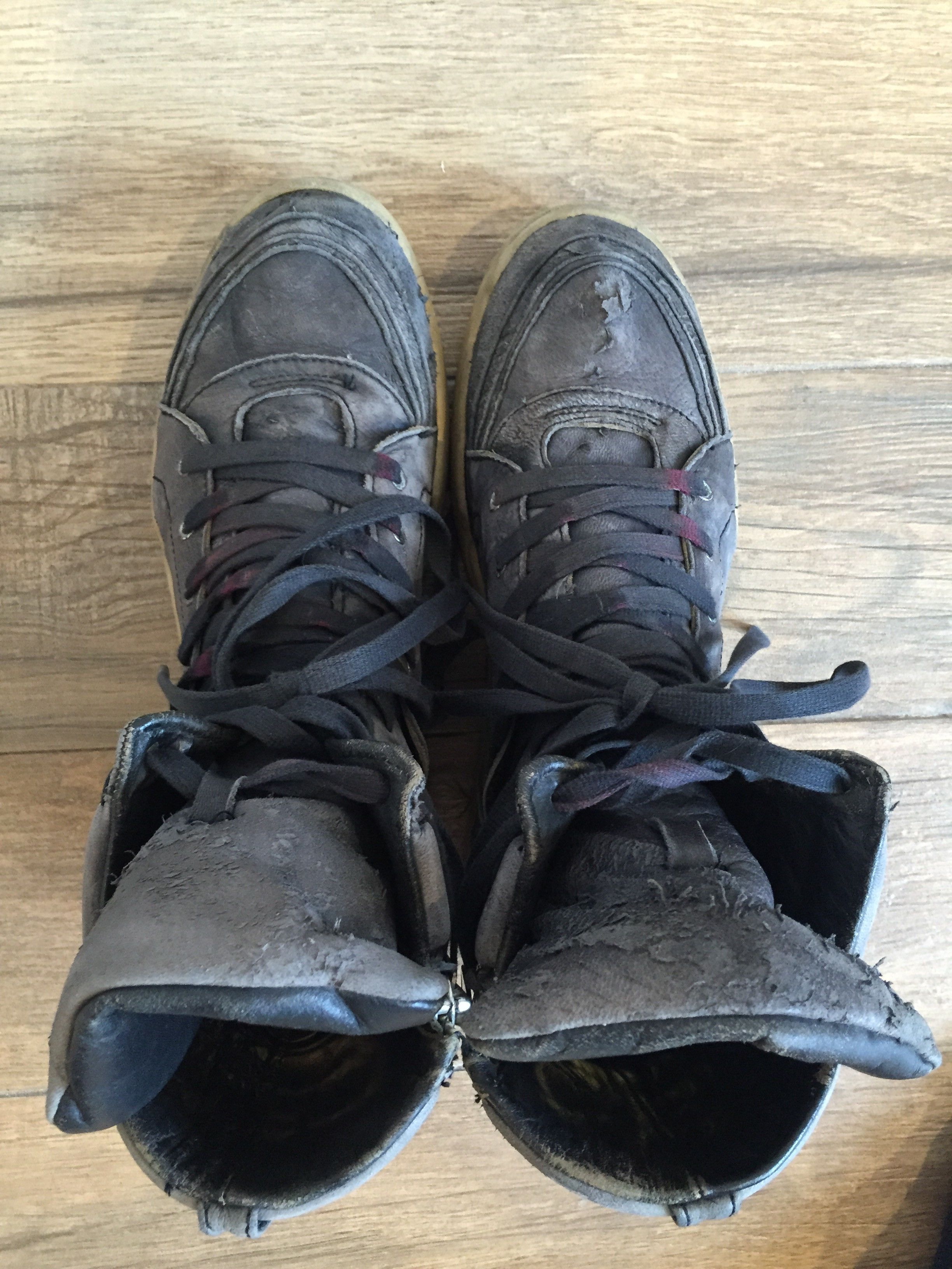 Diet Butcher Slim Skin DBSS high top sneaker in Destroyed Elk | Grailed