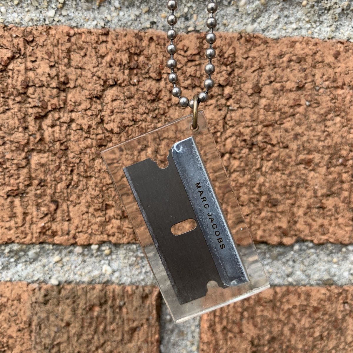 Marc Jacobs Marc Jacobs Logo Razor Pendant Necklace | Grailed