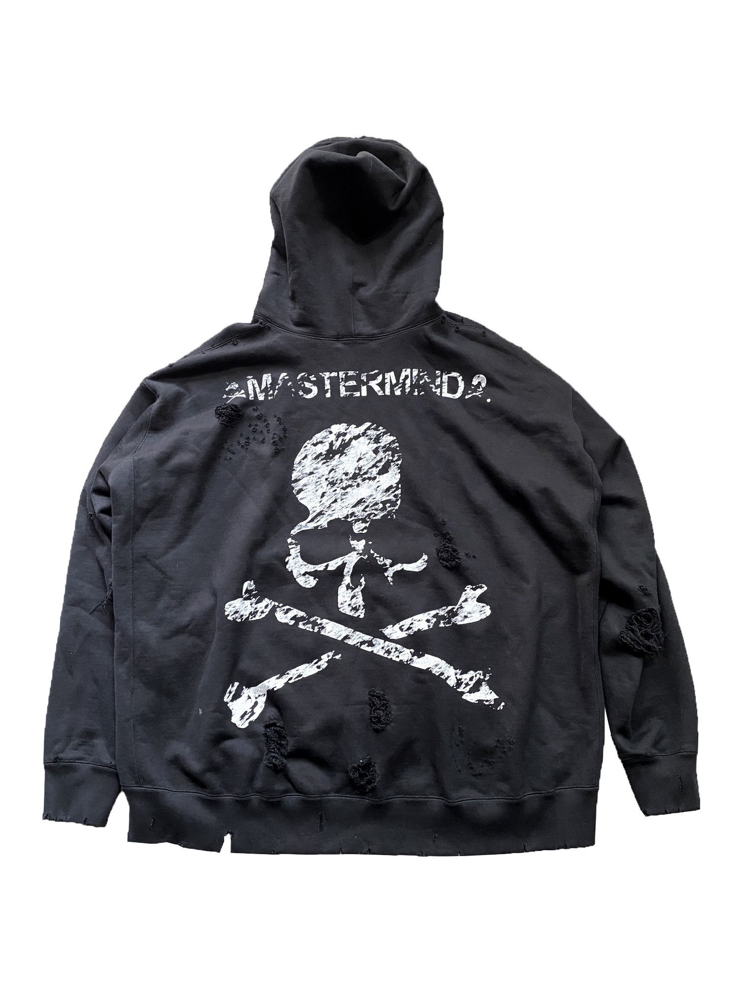 Mastermind Japan Mastermind "Bullshit" Distressed Hoodie | Grailed