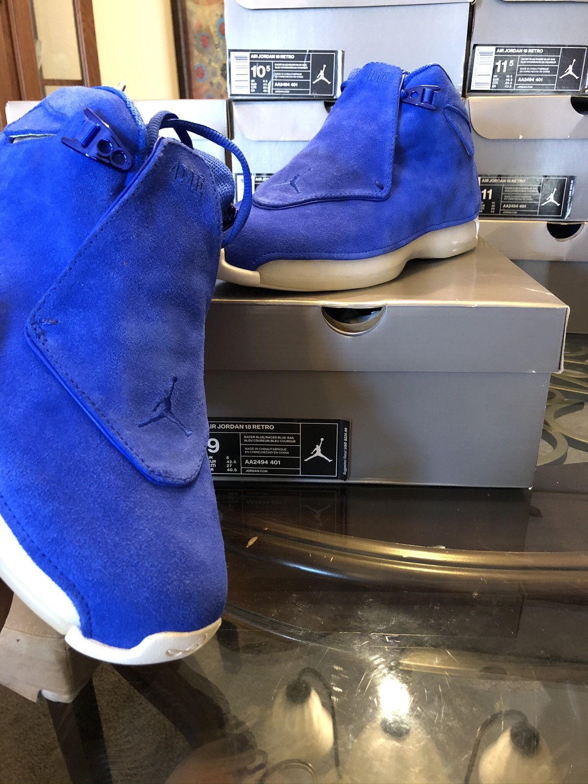Jordan Brand Air Jordan 18 Retro Blue Suede 2018 | Grailed