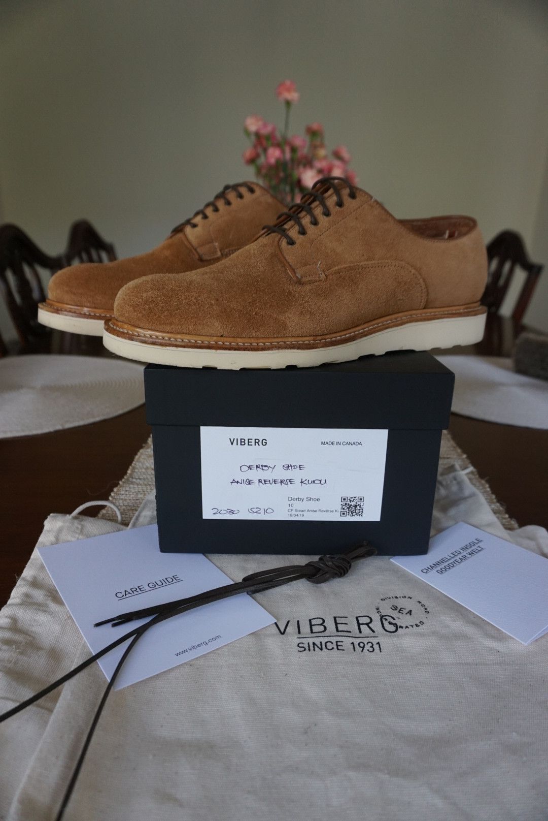 Viberg DERBY SHOE - 2030 - CHRISTY - ANISE KUDU REVERSE | Grailed