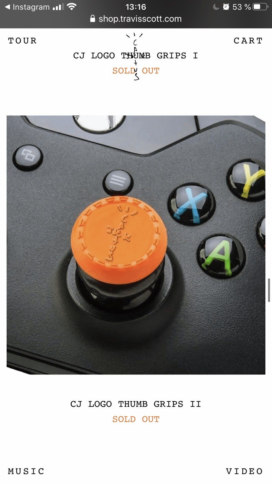 Travis Scott Cactus Jack x XBOX controller thumb grips by Travis Scott ...
