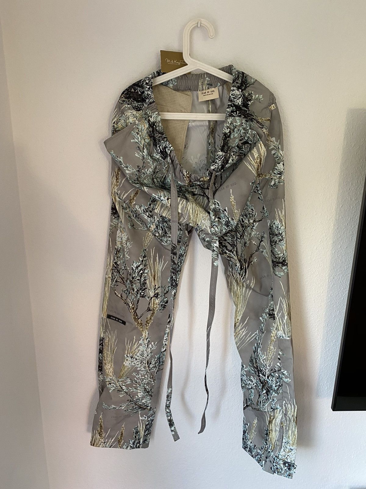 Fear of God ! Insane Grey Prairie Ghost Camo Baggy Nylon Pants Size XL ...