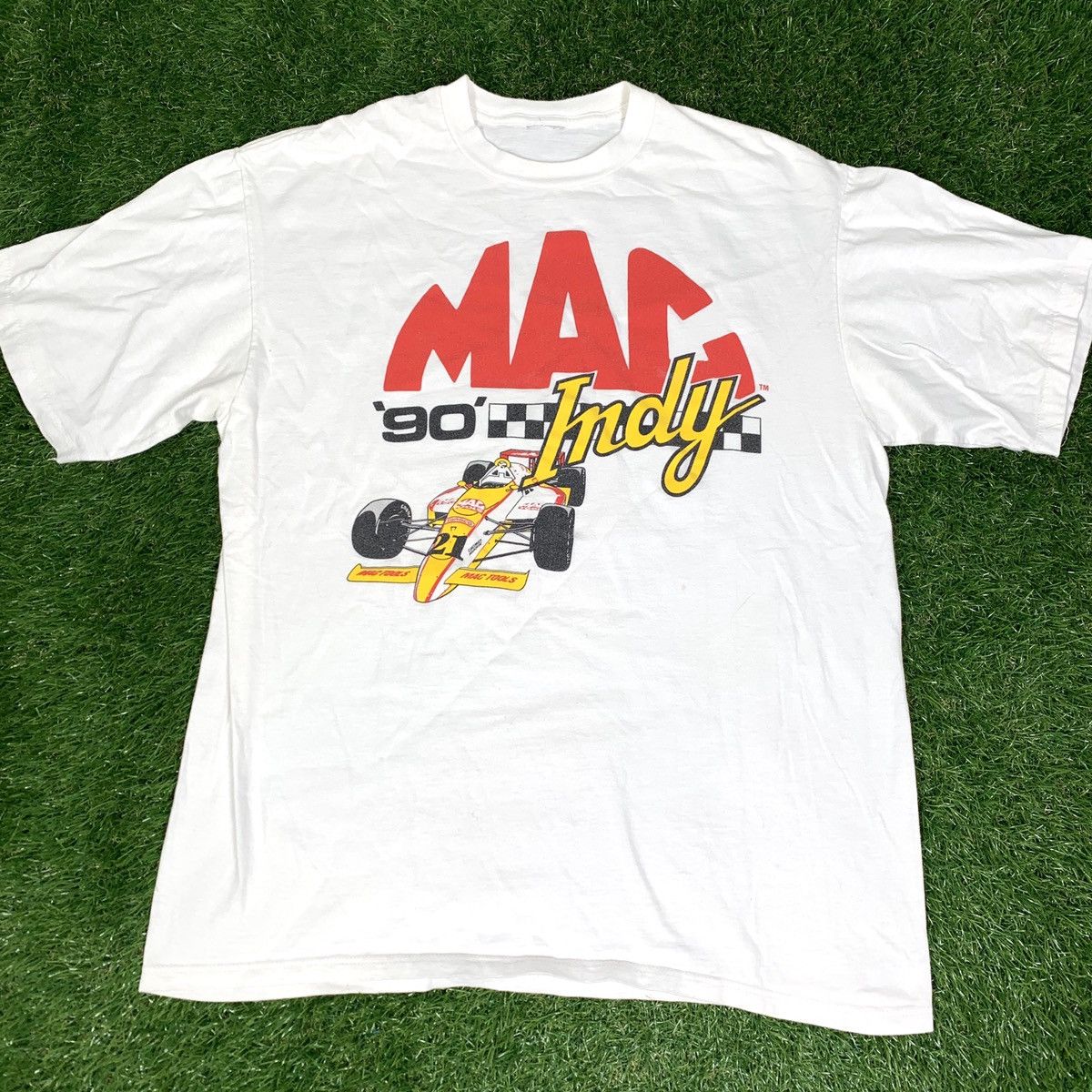 Vintage Vintage 90’s Mac Tools Racing Indy 500 single-stitch t-shirt ...