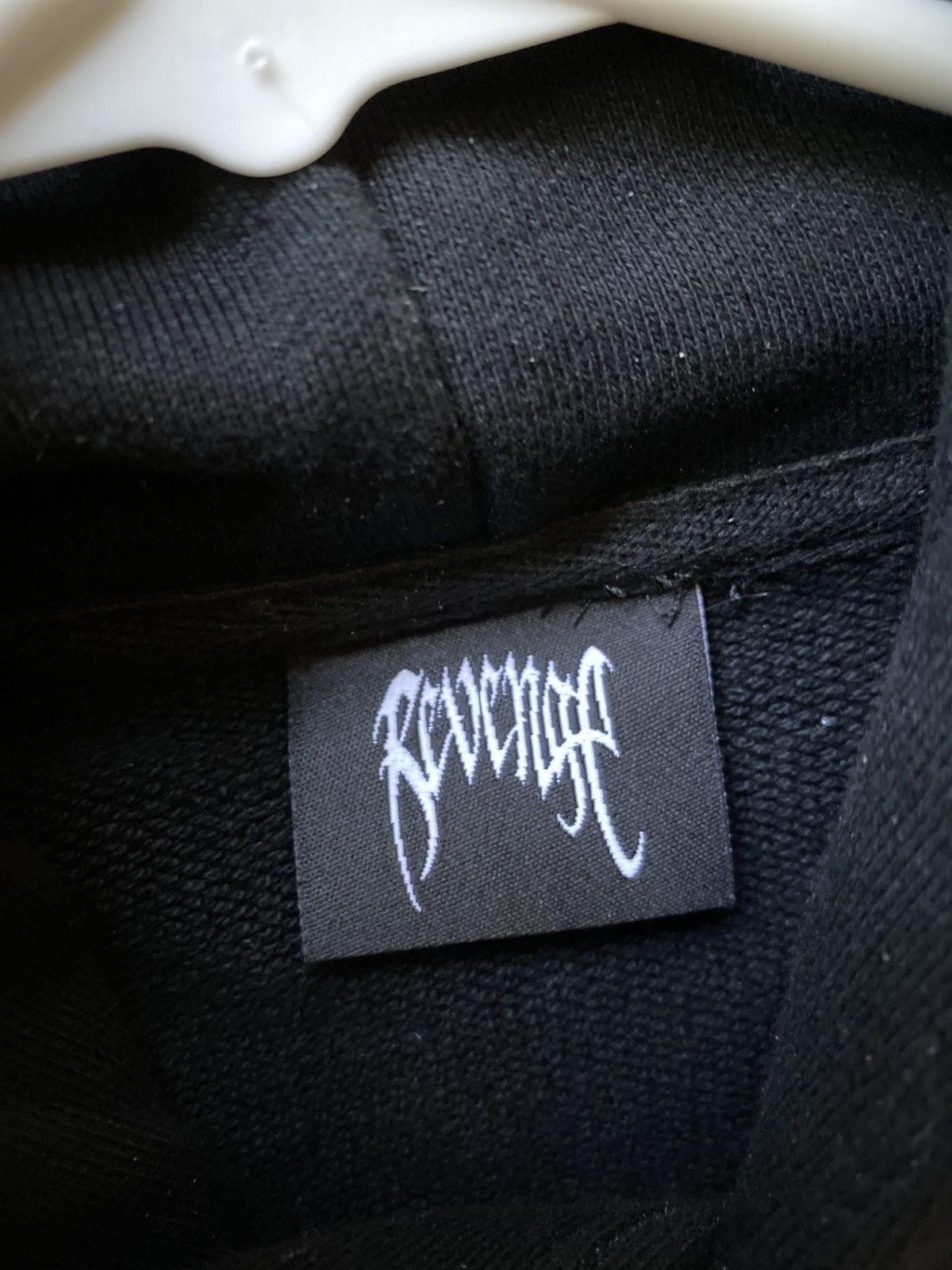 Revenge Revenge Embroidered Logo Hoodie BLACK RED | Grailed