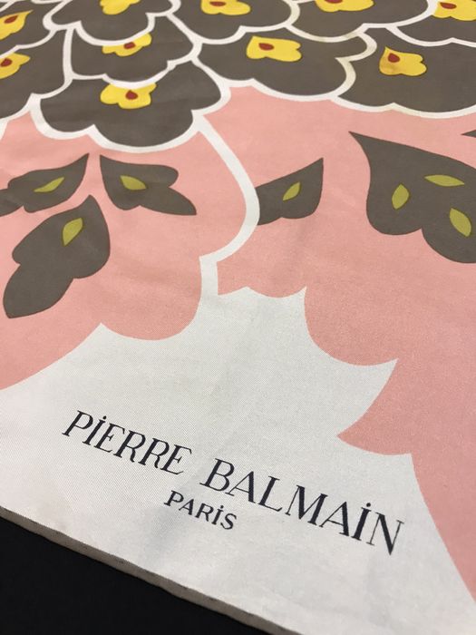 Balmain PIERRE BALMAIN ABSTRACT PATTERN SILK SCARF PARis | Grailed