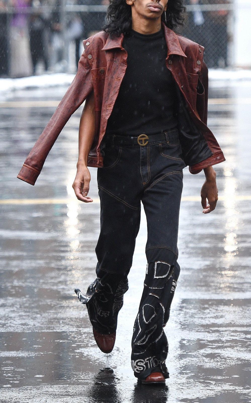 Telfar Detachable Leather Jacket | Grailed