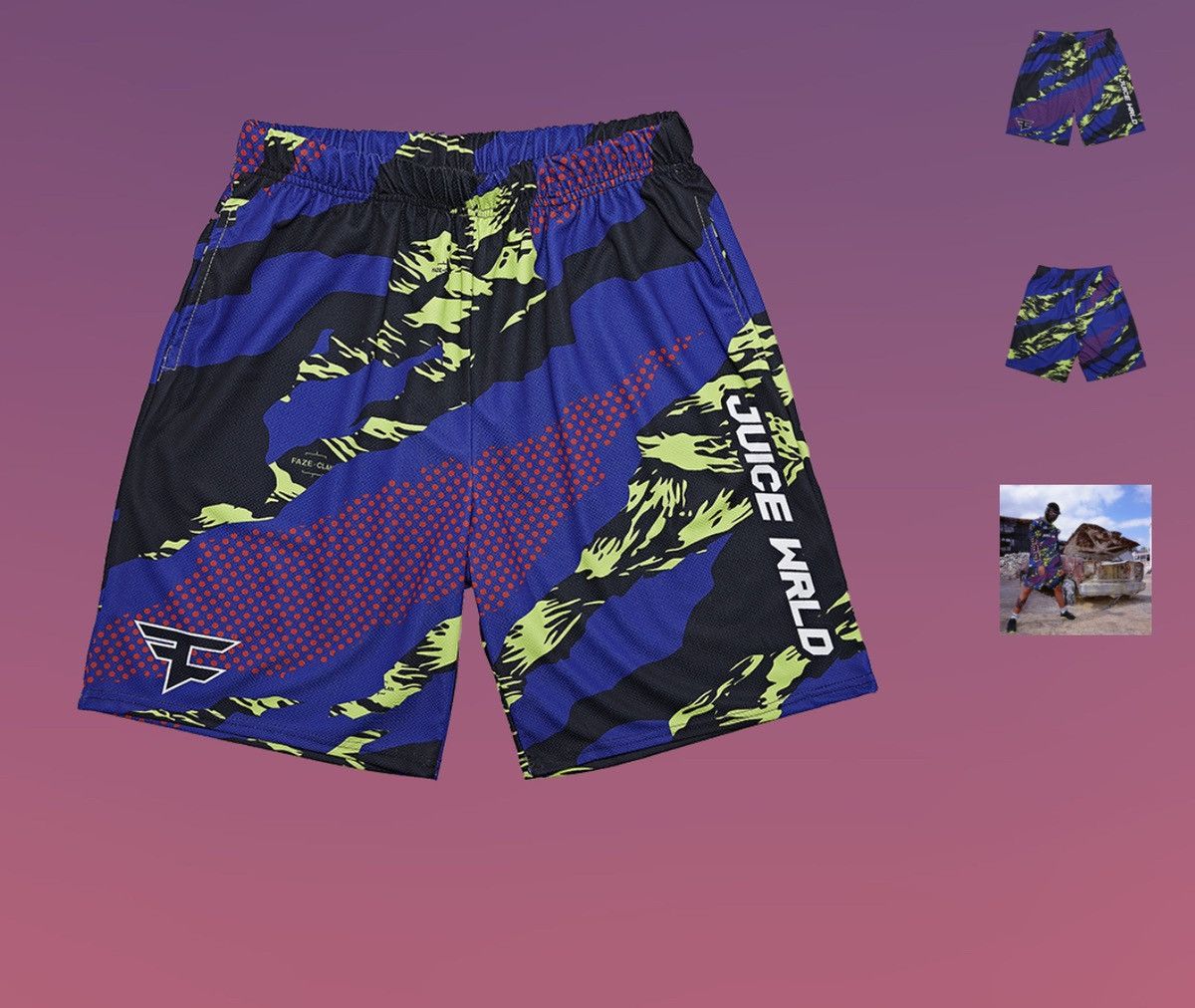 999 Club × Faze Juice WRLD x FaZE Clan Shorts size L | Grailed