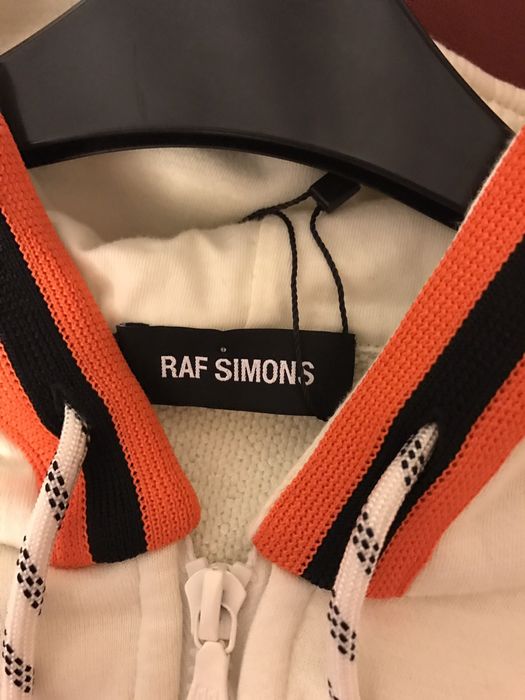 Raf Simons Stripe Trim Zipped Hoodie | Grailed