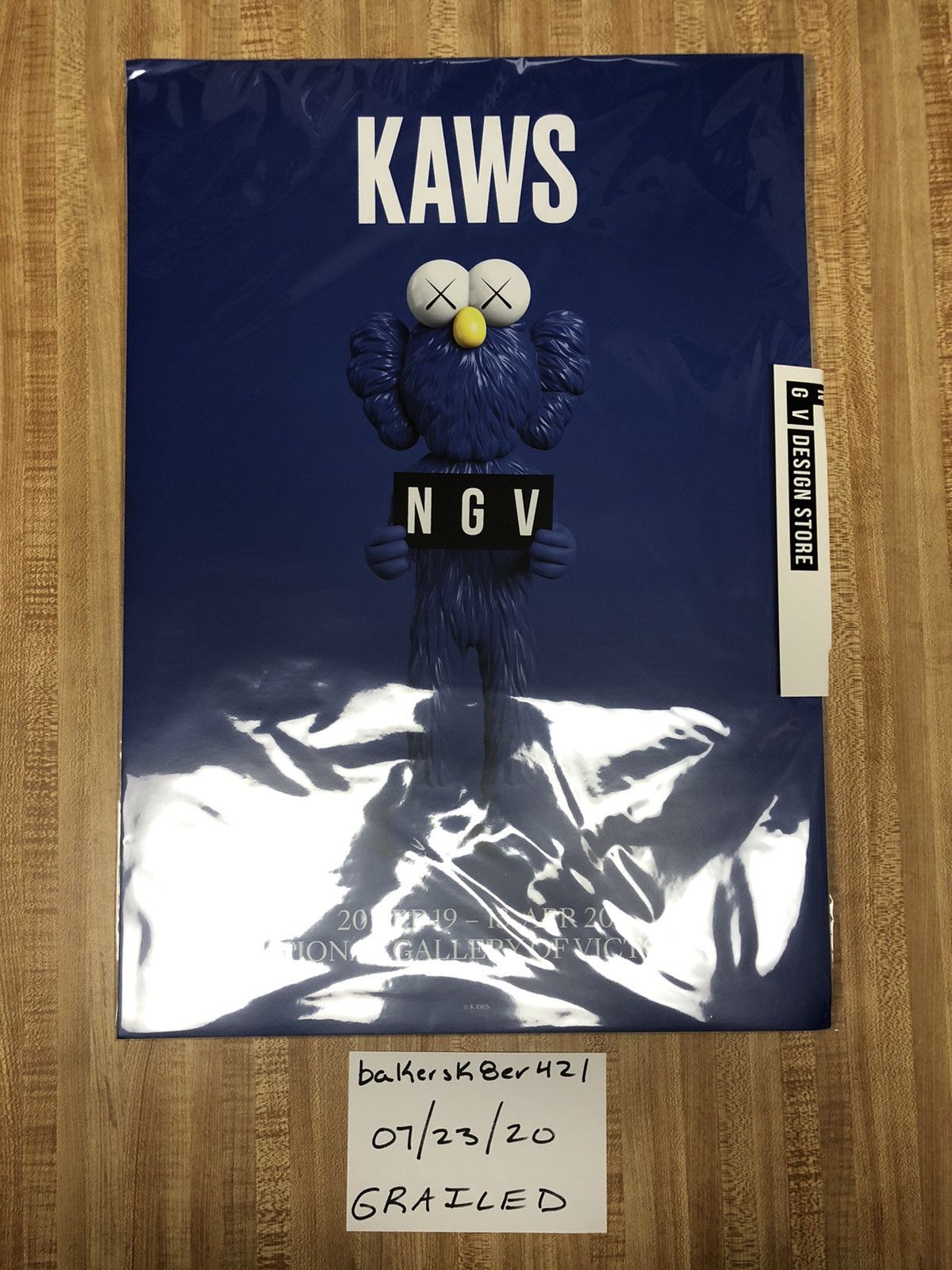 Kaws KAWS NGV Gallery Poster Blue | Grailed
