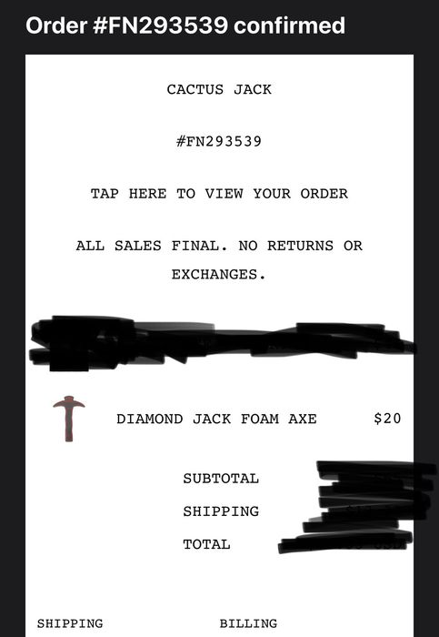 Travis Scott Travis Scott Diamond Cactus Jack Foam Pickaxe | Grailed