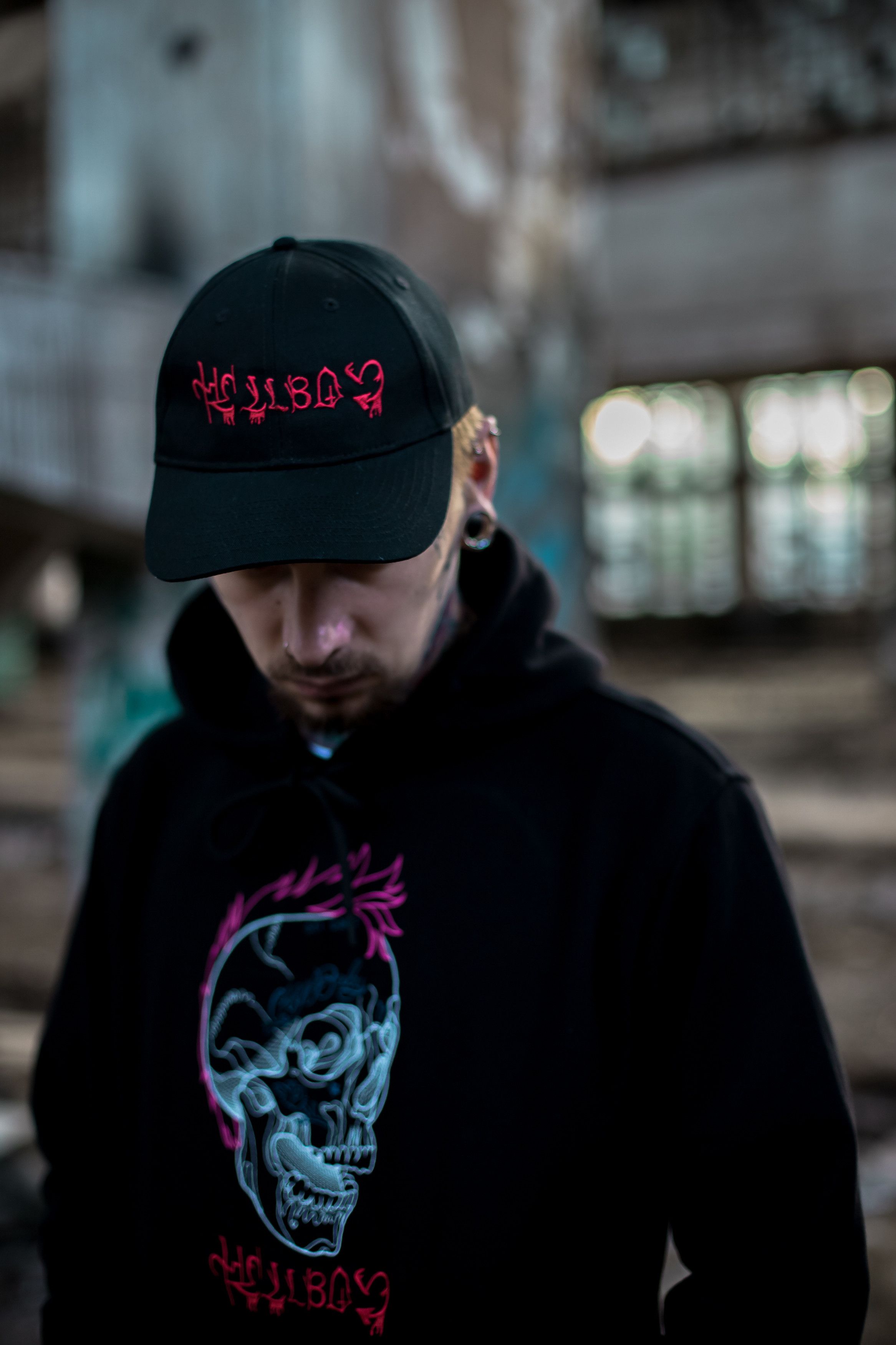 Custom Lil Peep HELLBOY Cap black | Grailed