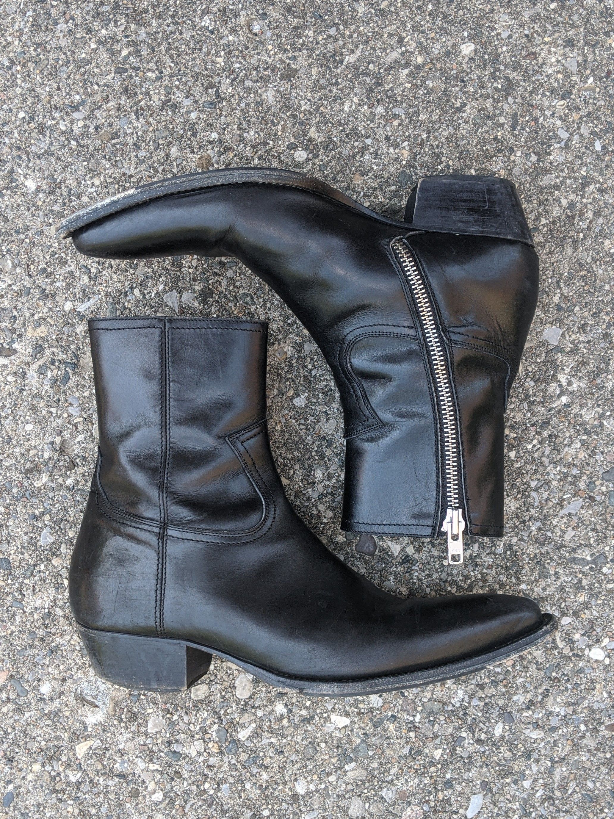 From The First From the First Diego Western Boot in Black Calf Leather ...