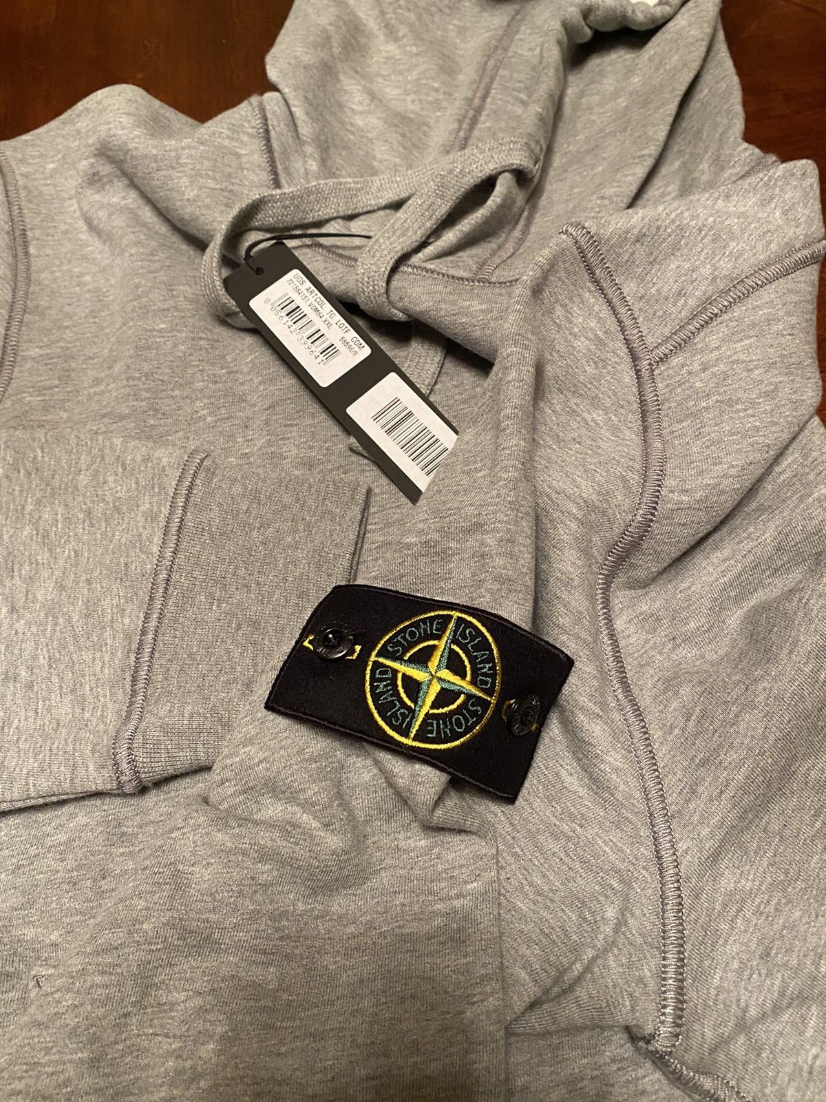 Stone Island Stone Island garment dyed gray hoodie xxl receipt | Grailed