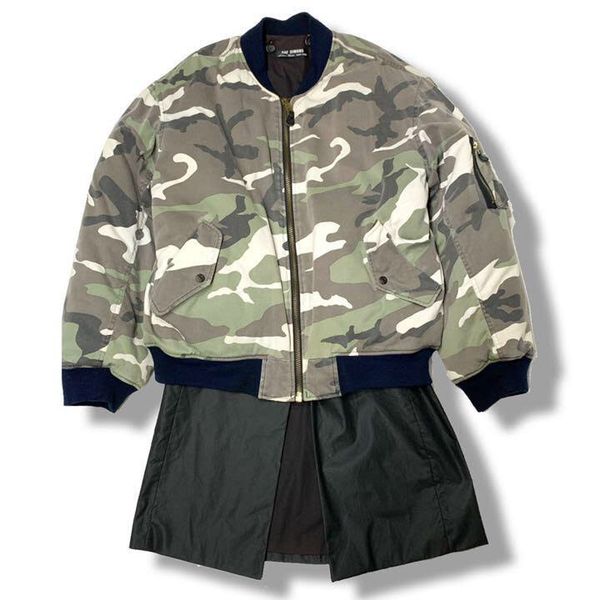 Raf Simons 2001AW "Riot Riot Riot" Camouflage MA-1 Bomber Jacket | Grailed