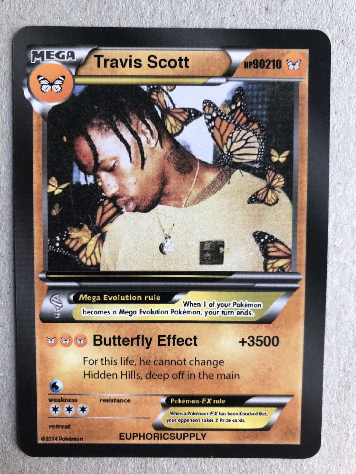 Travis Scott Euphoric Supply Travis Scott Custom Pokémon Card | Grailed