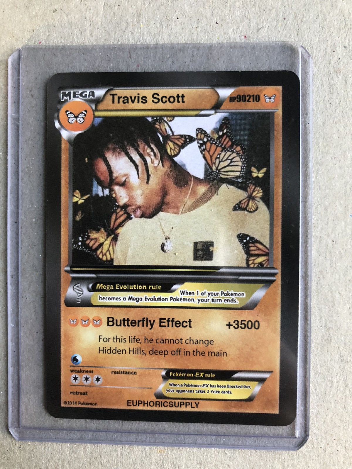 Travis Scott Euphoric Supply Travis Scott Custom Pokémon Card | Grailed
