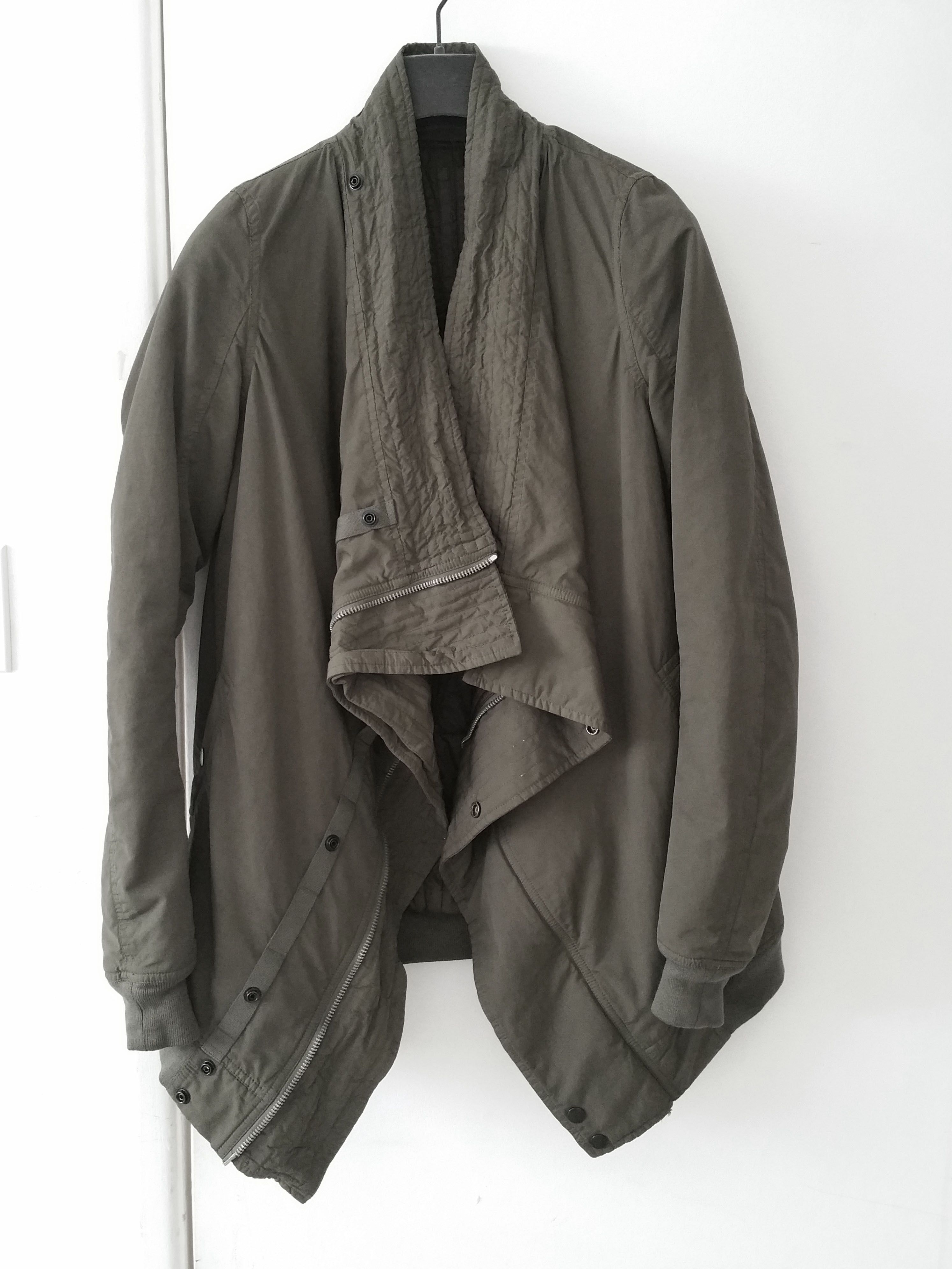 Rick Owens Drkshdw ARMY GREEN EXPLODER BOMBER JACKET | Grailed
