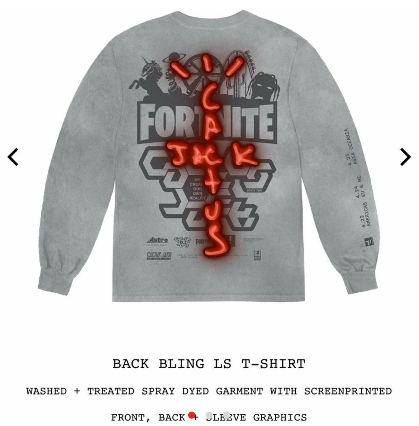 Travis Scott Travis scott Back Bling Washed Grey | Grailed