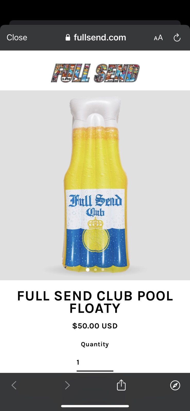 Full Send by Nelk Boys Full Send Club Pool Floaty | Grailed
