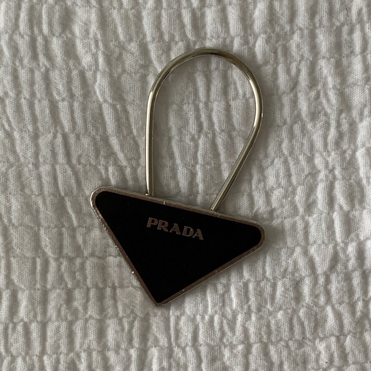 Prada Prada Triangle Logo Keychain | Grailed