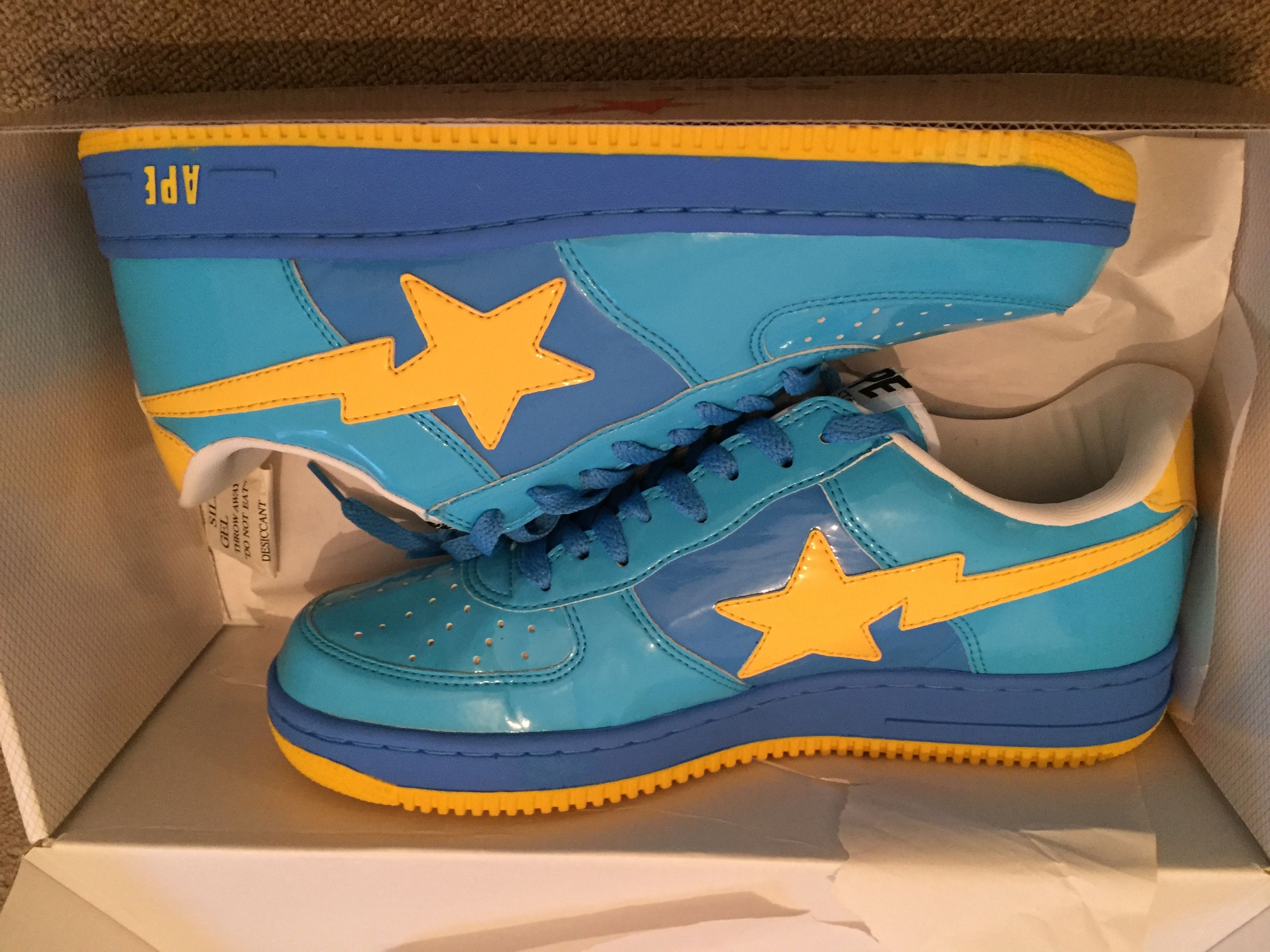 Bape Bapesta Sax Blue/Yellow D5 | Grailed