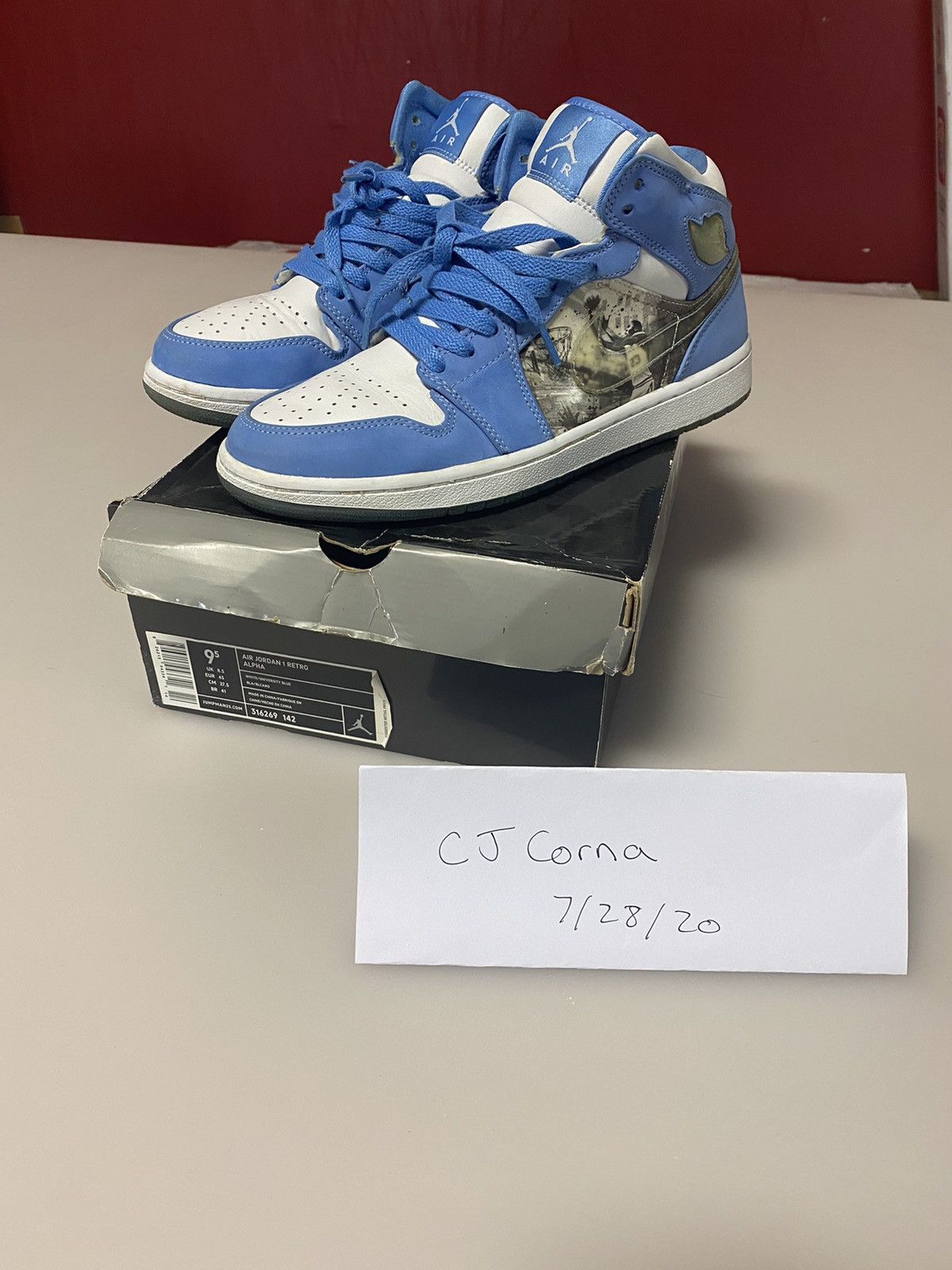 Jordan Brand Air Jordan 1 Retro Alpha White University Blue 2007 | Grailed