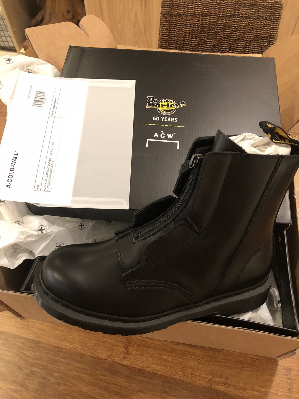 A Cold Wall × Dr. Martens ACW Remastered 1460 black boot | Grailed