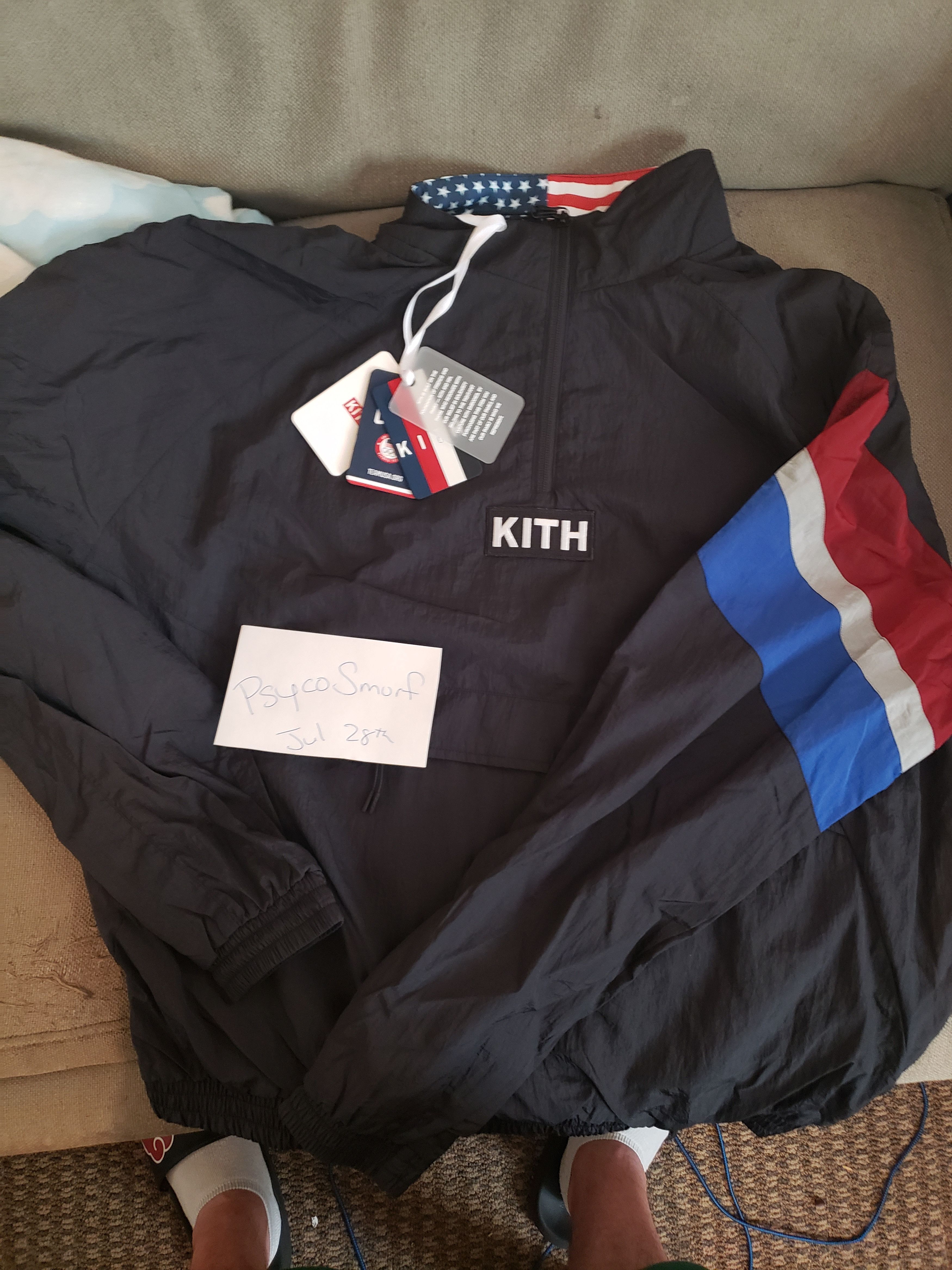 Kith KITH X Team USA Retro Quarter Zip Track Jacket - Black L | Grailed