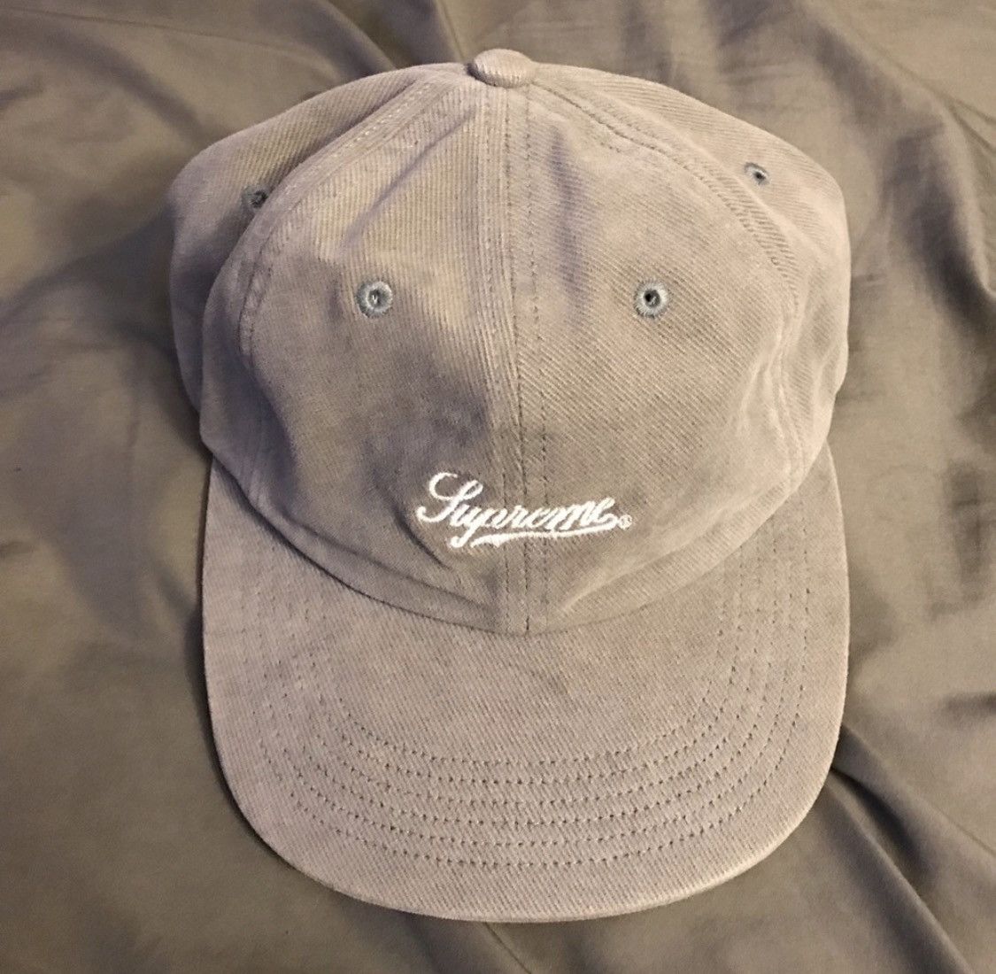 Supreme Script Logo Cord 6 Panel Hat | Grailed