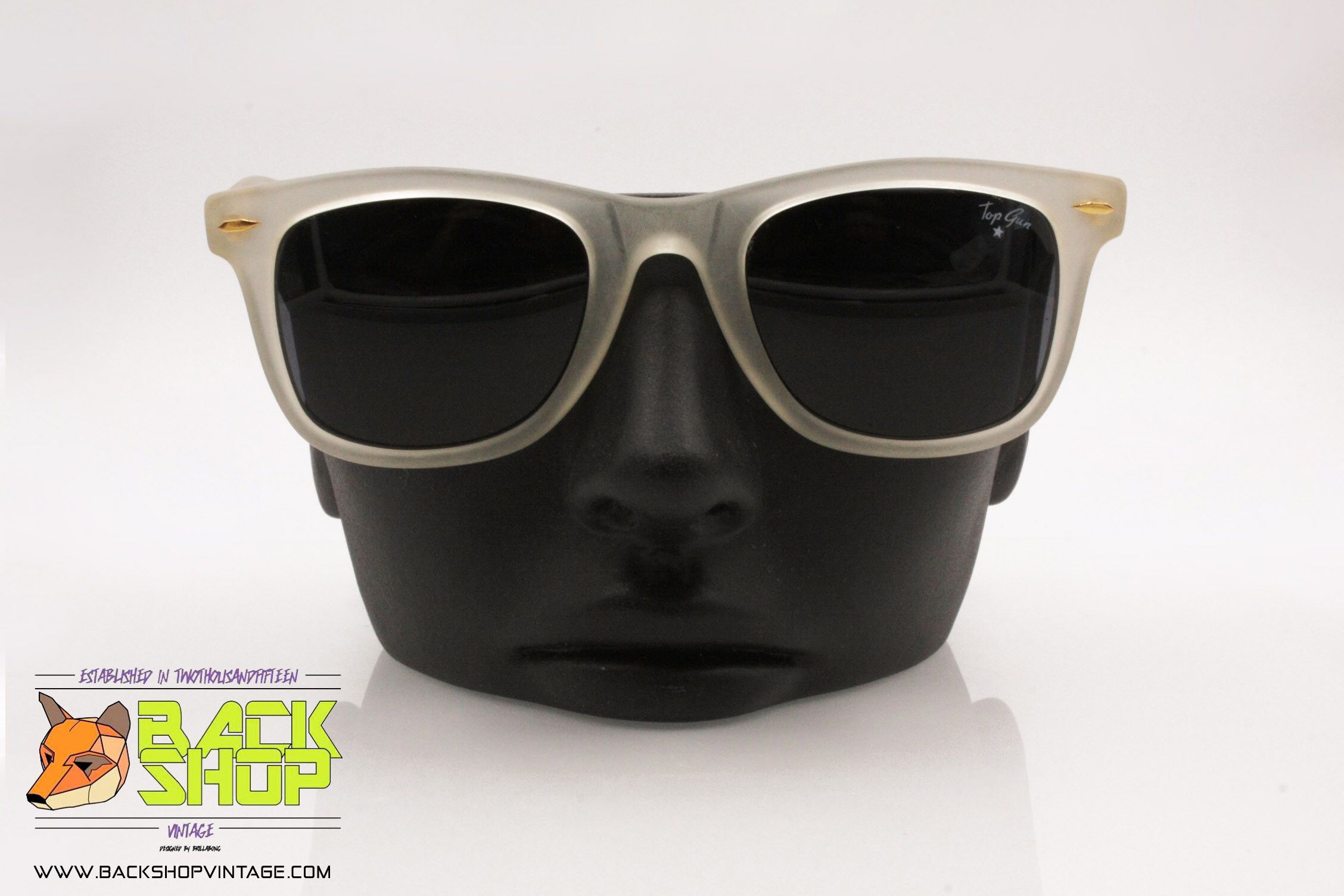 Vintage TOP GUN Old America, Clear opaque Sunglasses, wayfarer NOS ...