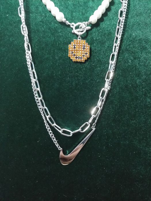 Nike Nike Swoosh Necklace Pendent Smile Pearls Chains | Grailed
