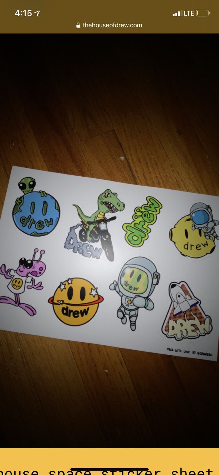 Drew House Drew house sticker sheet | Grailed