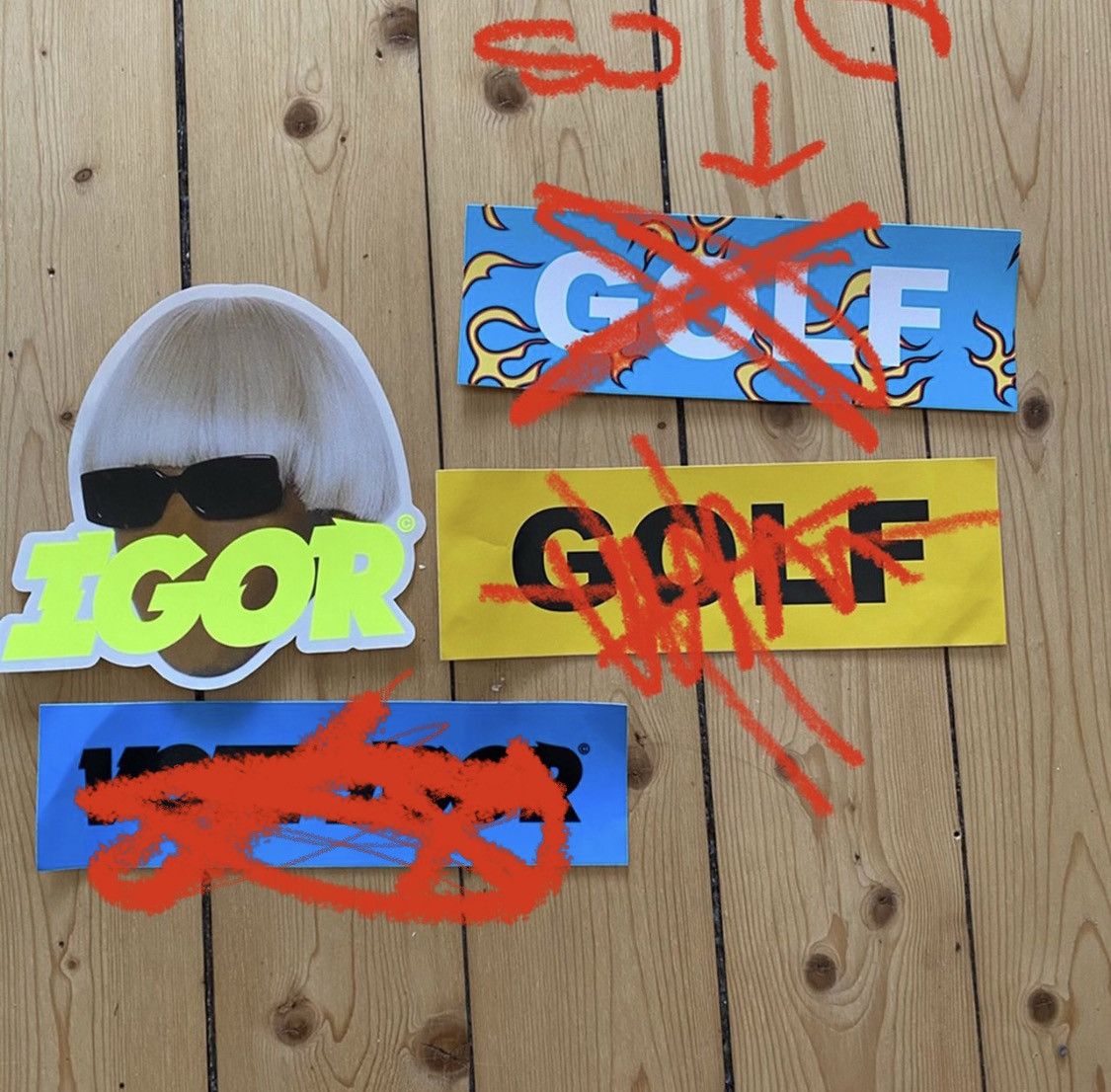 Golf Wang × Tyler The Creator Golf wang stickers igor flame | Grailed