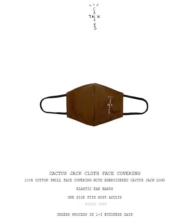 Travis Scott Travis Scott Face Covering Mask (IN STOCK ORDER) | Grailed