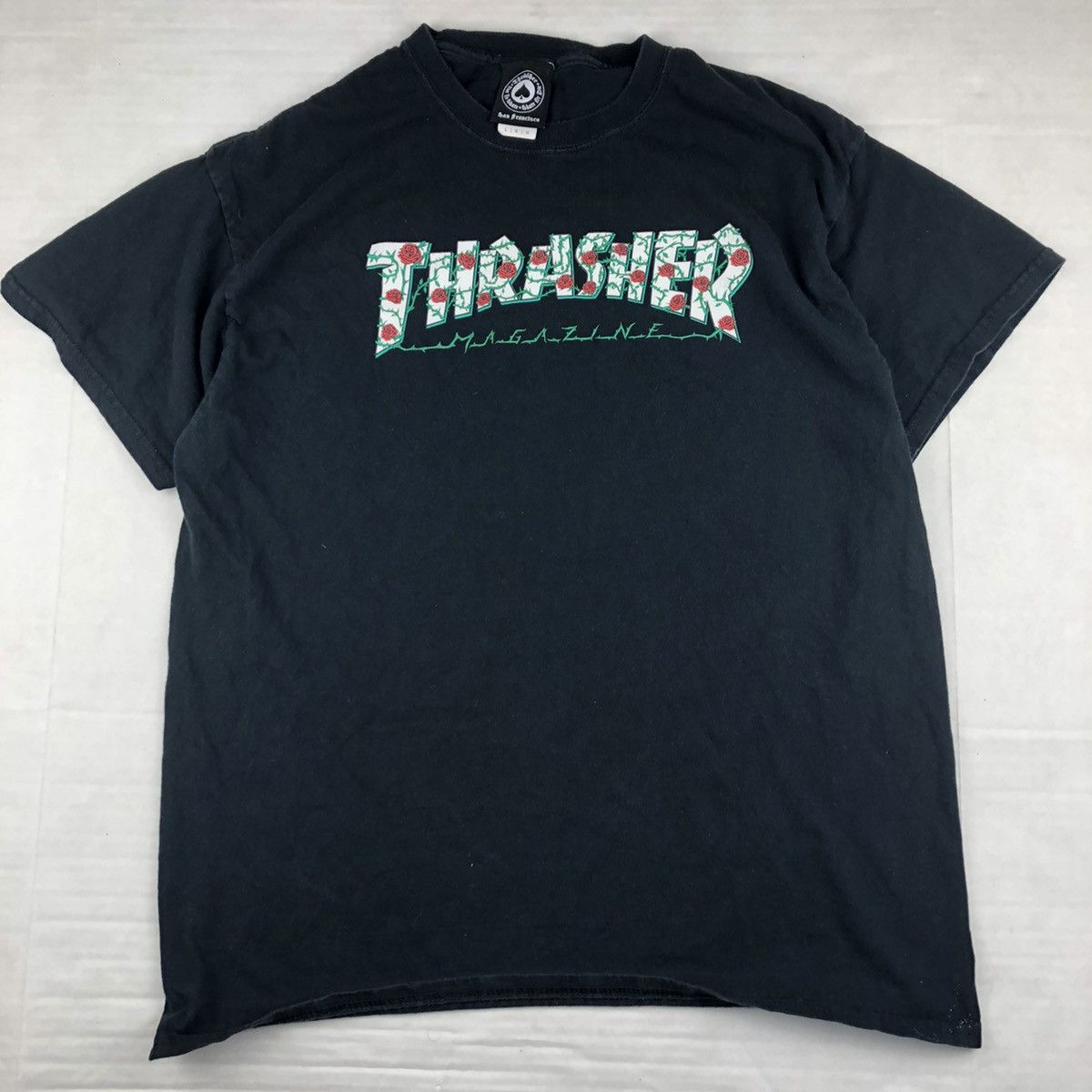 Thrasher × Vintage Thrasher Rose Logo Tee Shirt | Grailed