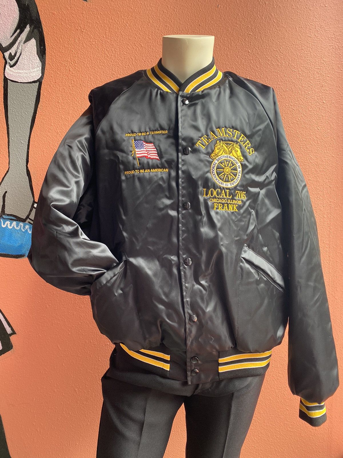Vintage Vintage Chicago Teamsters Satin Jacket | Grailed