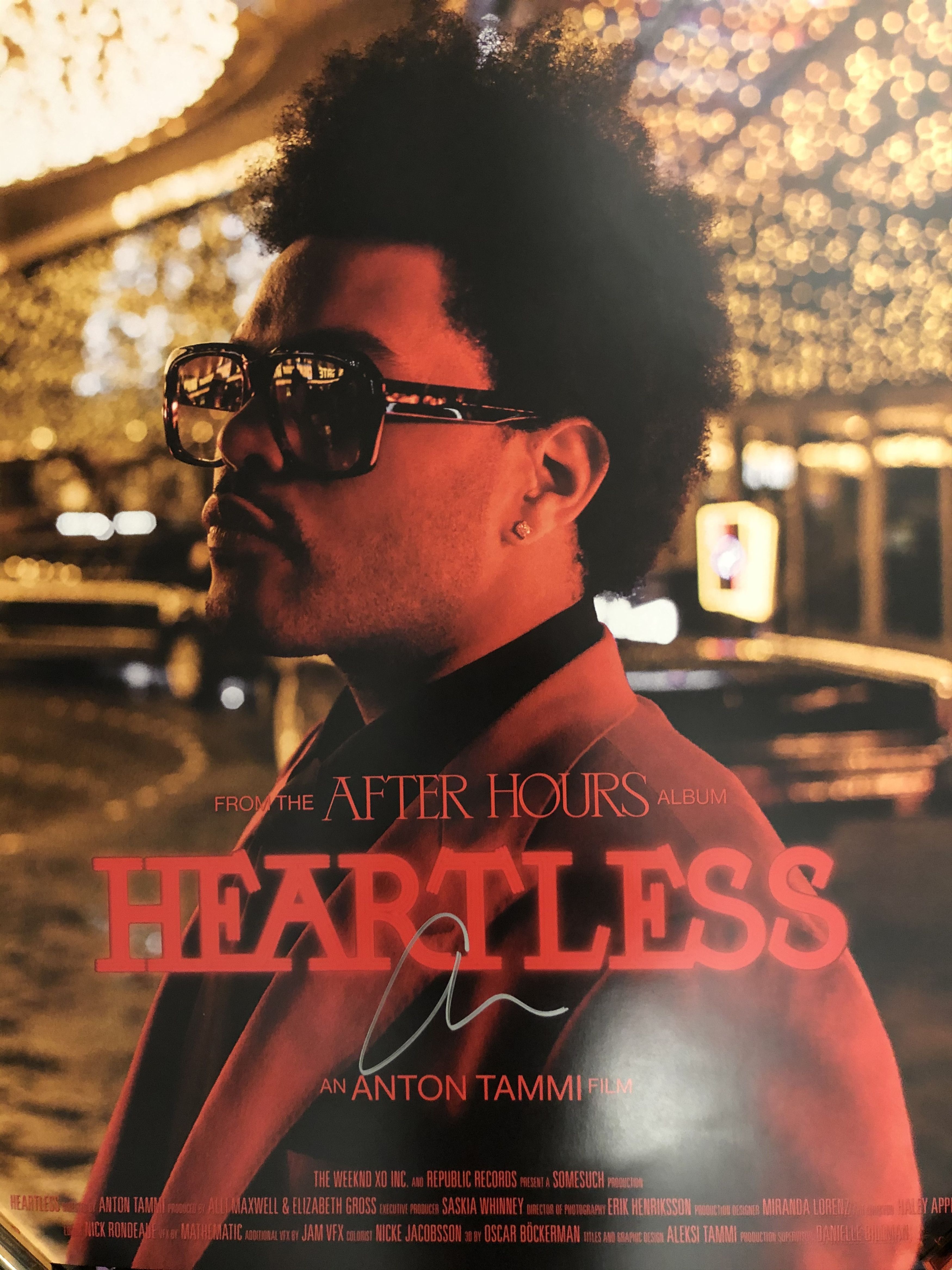 The Weeknd The Weeknd Signed Poster Heartless | Grailed