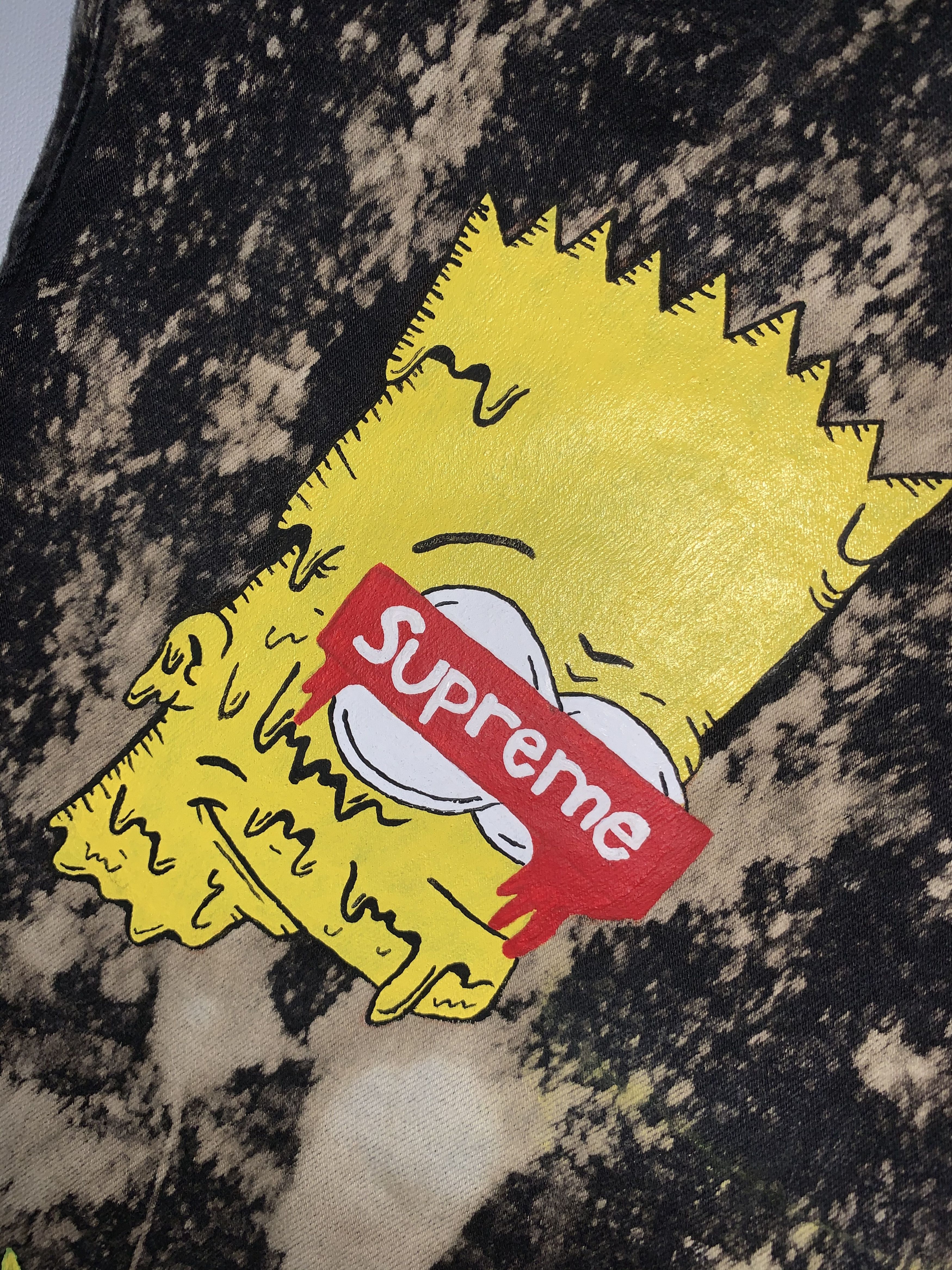 Custom Custom Bart Simpson jeans x Broccolitreehouse | Grailed