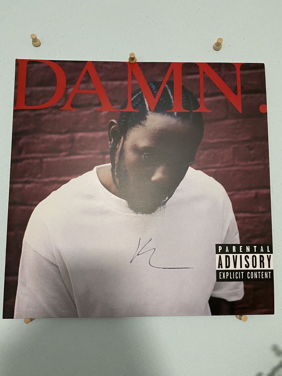 Kendrick Lamar Autographed DAMN Vinyl Cover | Grailed