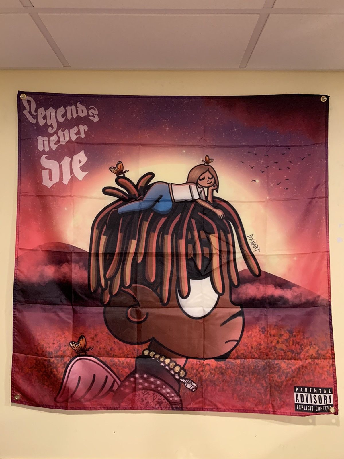 Custom Juice Wrld Legends Never Die Uzi Flag | Grailed